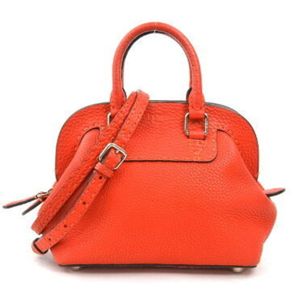 Fendi | Bags | Fendi Adele Leather Shoulder Bag Red | Poshmark